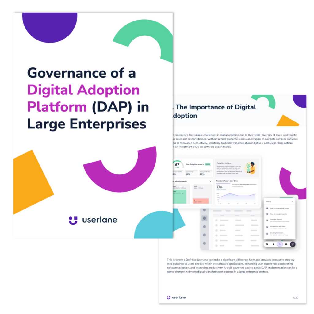 Governance of a Digital Adoption Platform in large enterprises